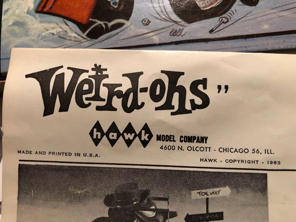 1963 HAWK WEIRD-OHS DADDY MODEL KIT COMPLETE MIB HOT ROD C9 ORIGINAL ...