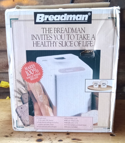 Breadman Automatic Bread Maker 120V White TR441 Mixes Kneads Bakes NEW ...