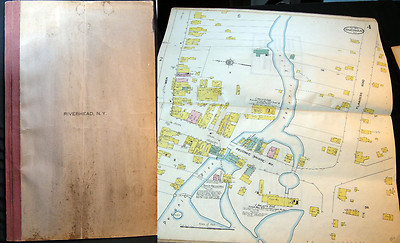 1909 RIVERHEAD LONG ISLAND NEW YORK ATLAS 11 MAPS HAND COLORED | eBay