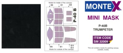Montex 1/32 CURTISS P-40B WARHAWK CANOPY PAINT MASK Trumpeter | eBay