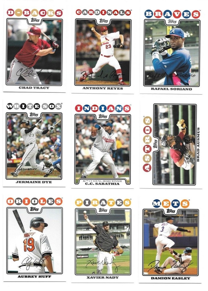 2008 Topps Baseball Trading Cards / Pick / Choose from list #s 251 ...