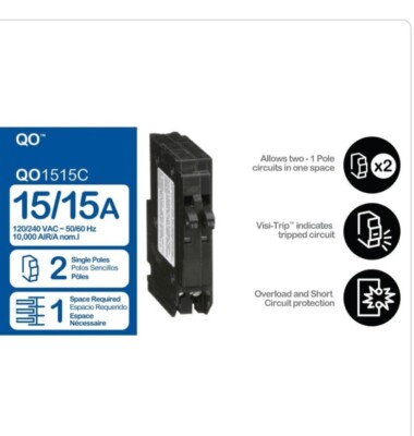 Circuit Breakers, Transformers - Square D Qo Tandem