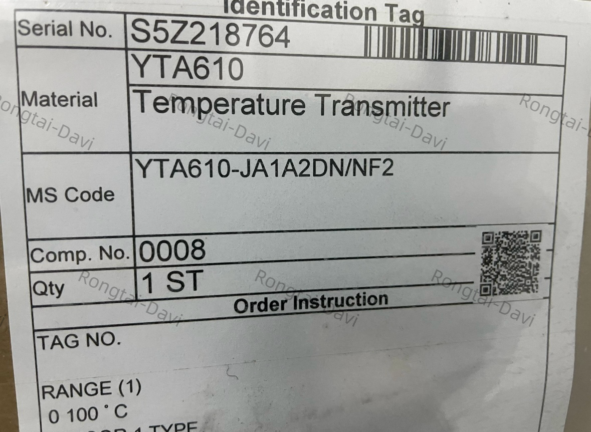YTA610-JA1A2DN/NF2 YOKOGAWA temperature transmitter FedEx or DHL for ...