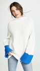NWT Tory Sport chunky Merino Wool Ribbed Mock-Neck Sweater Snow White ...