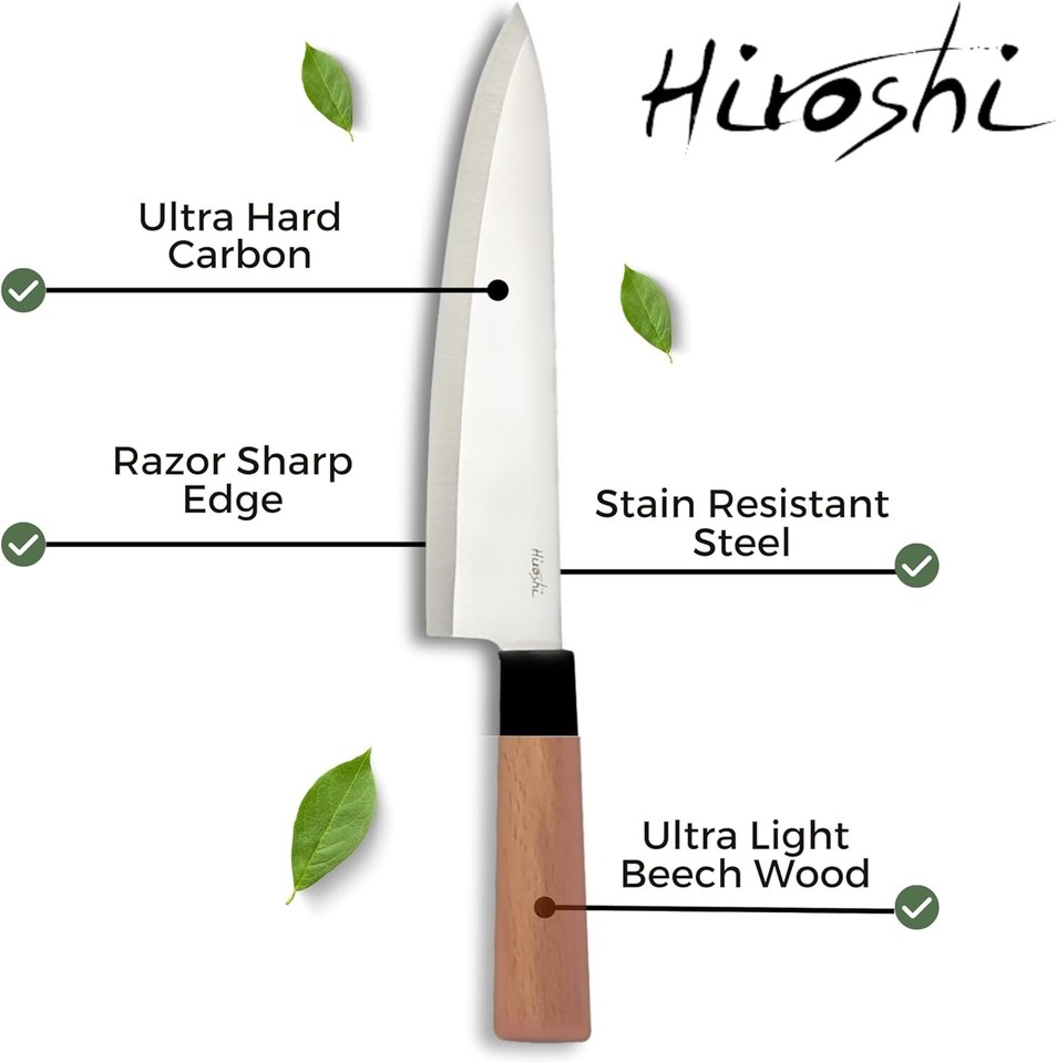 Premium Sushi & Sashimi Chef’s Knives Set of 4 Knives Ultra Carbon ...