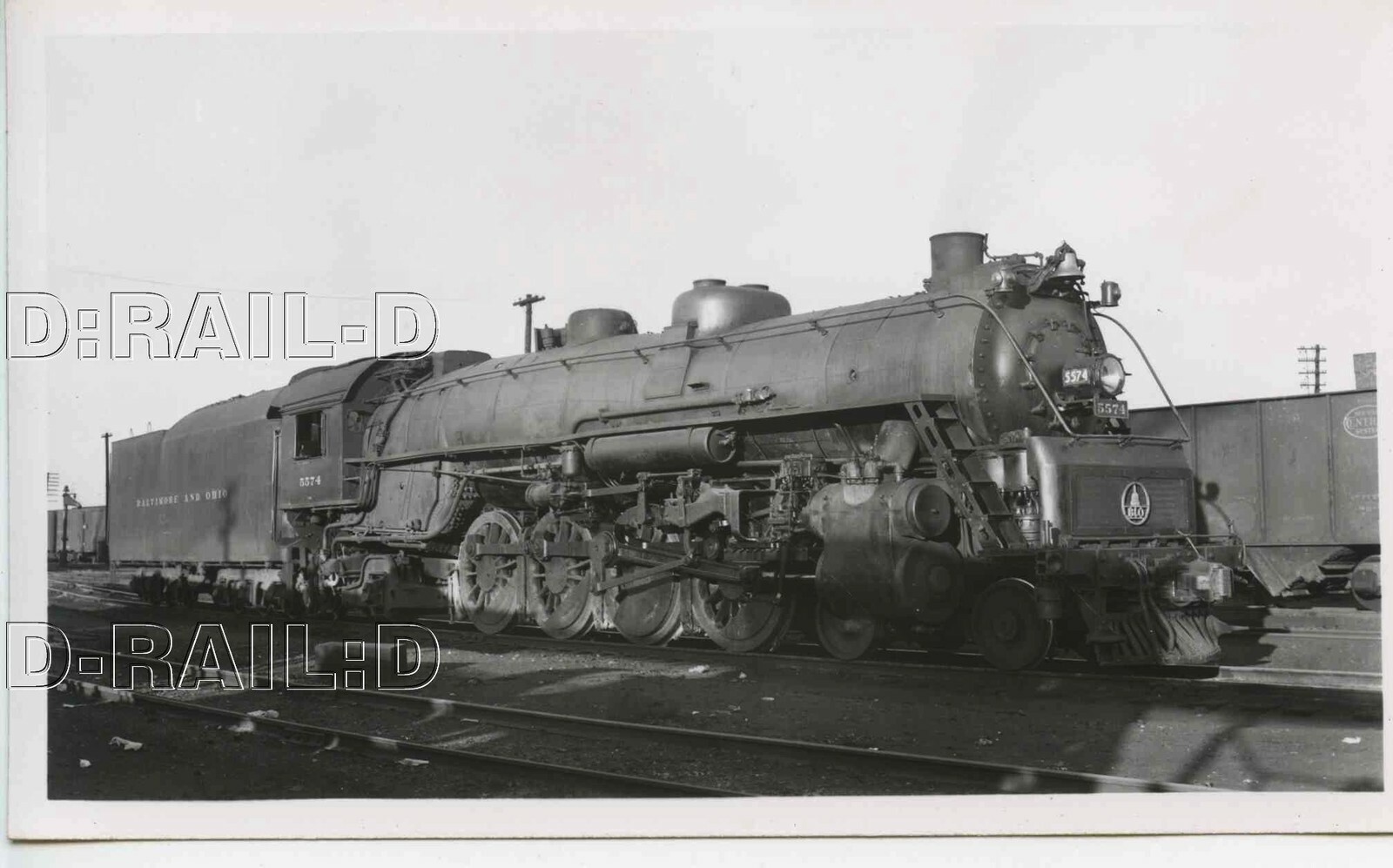 9E432 RP 1940s BALTIMORE & OHIO RAILROAD 4-8-2 LOCOMOTIVE #5574 | eBay