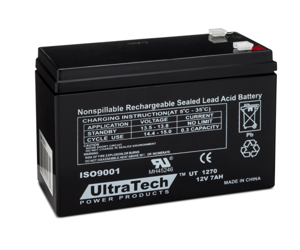 UltraTech UT1270 / UT1272-F1 12V 7 Ah Sealed Lead Acid Alarm Battery UT ...