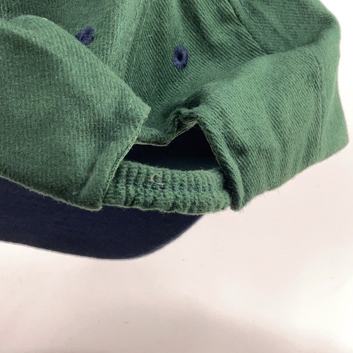 Green over blue brim elastic back baseball cap six panel retro plain ...