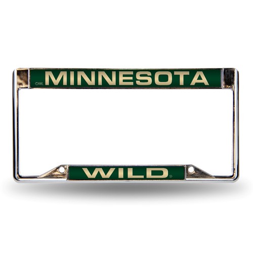Minnesota Wild NHL Inverted Chrome Metal Laser Cut License Plate Frame ...