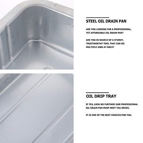 Oil Drip Pan Steel Oil Drain Pan Drip Tray Heavy Duty Oil Tray Seamless ...