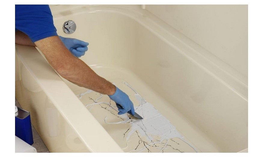 Shower Bathtub Base Bath Tub Floor Repair Kit Inlay 40 x 16 in. Easy ...