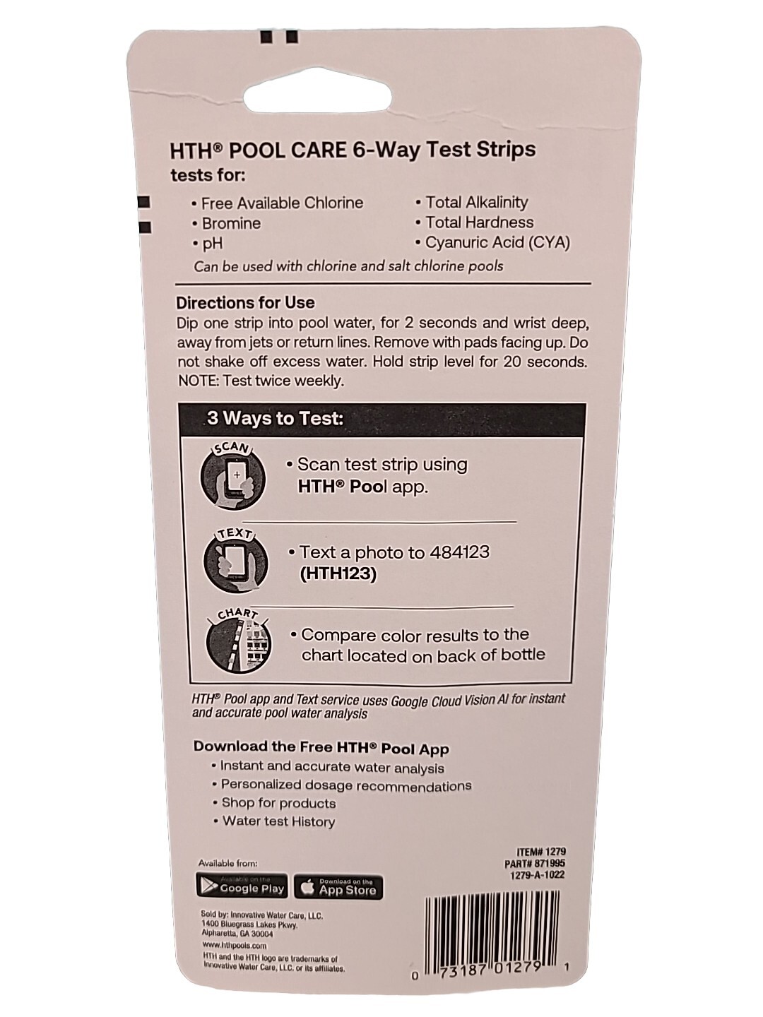 2X HTH Pool Care 6-Way Test Strips for Swimming Pools exp 04/2025 for ...