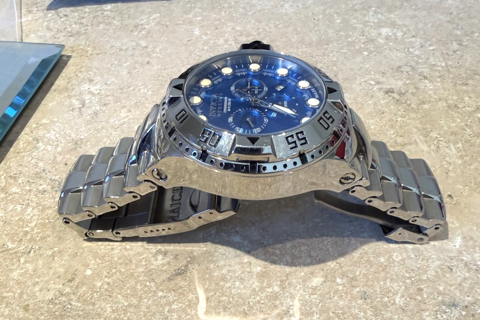 Invicta Men Reserve EXCURSION Swiss Chronograph BLUE DIAL High Polished ...