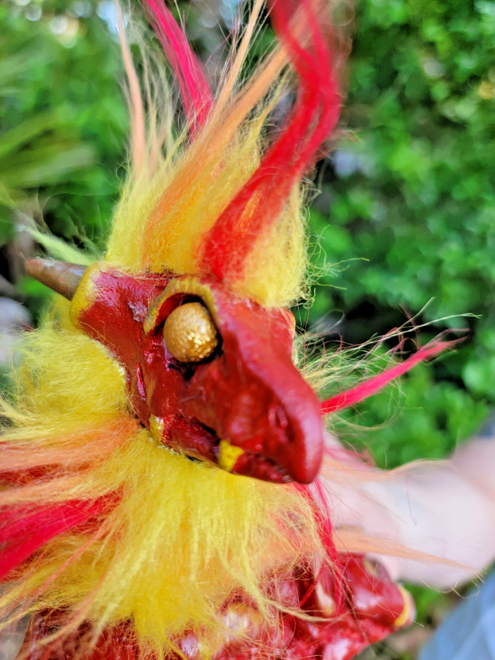 Dragon Hand Held Woodbaby puppet cable control Renaissance Red and ...