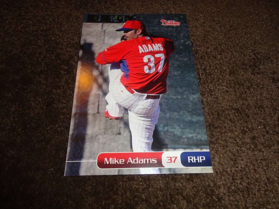 PHILLIES 2013-2014 Mike Adams PHOTO CARD 4" x 6" SGA | eBay