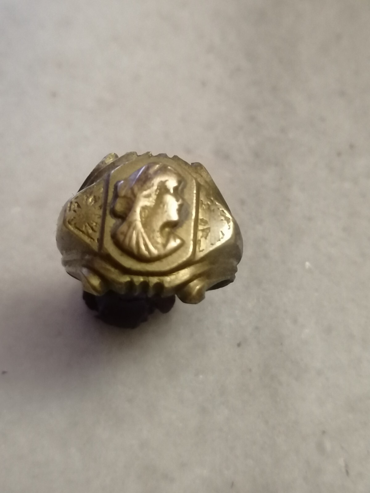 Antique Rare Victorian Female Head Signet Bronze … - Gem