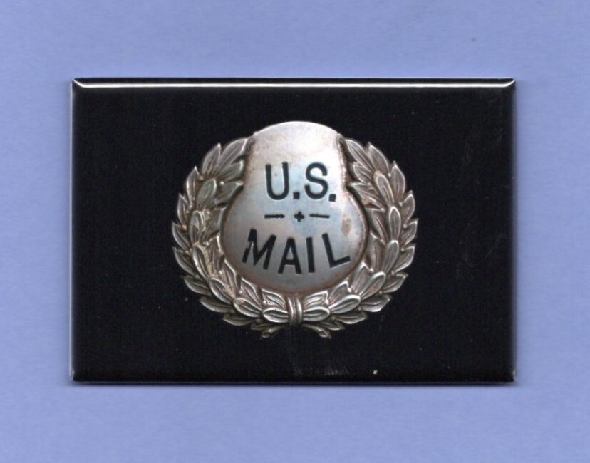 POST OFFICE US BADGE *2X3 FRIDGE MAGNET* USPS STAMP LETTER DELIVER BOX ...