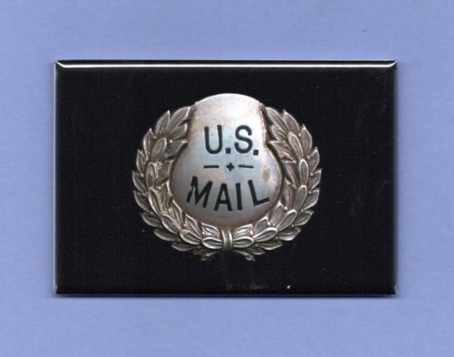 POST OFFICE US BADGE *2X3 FRIDGE MAGNET* USPS STAMP LETTER DELIVER BOX ...