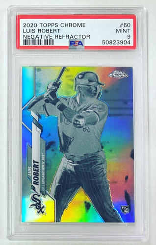 2020 Topps Chrome Luis Robert Negative Refractor PSA 9 Rookie Card #60 ...