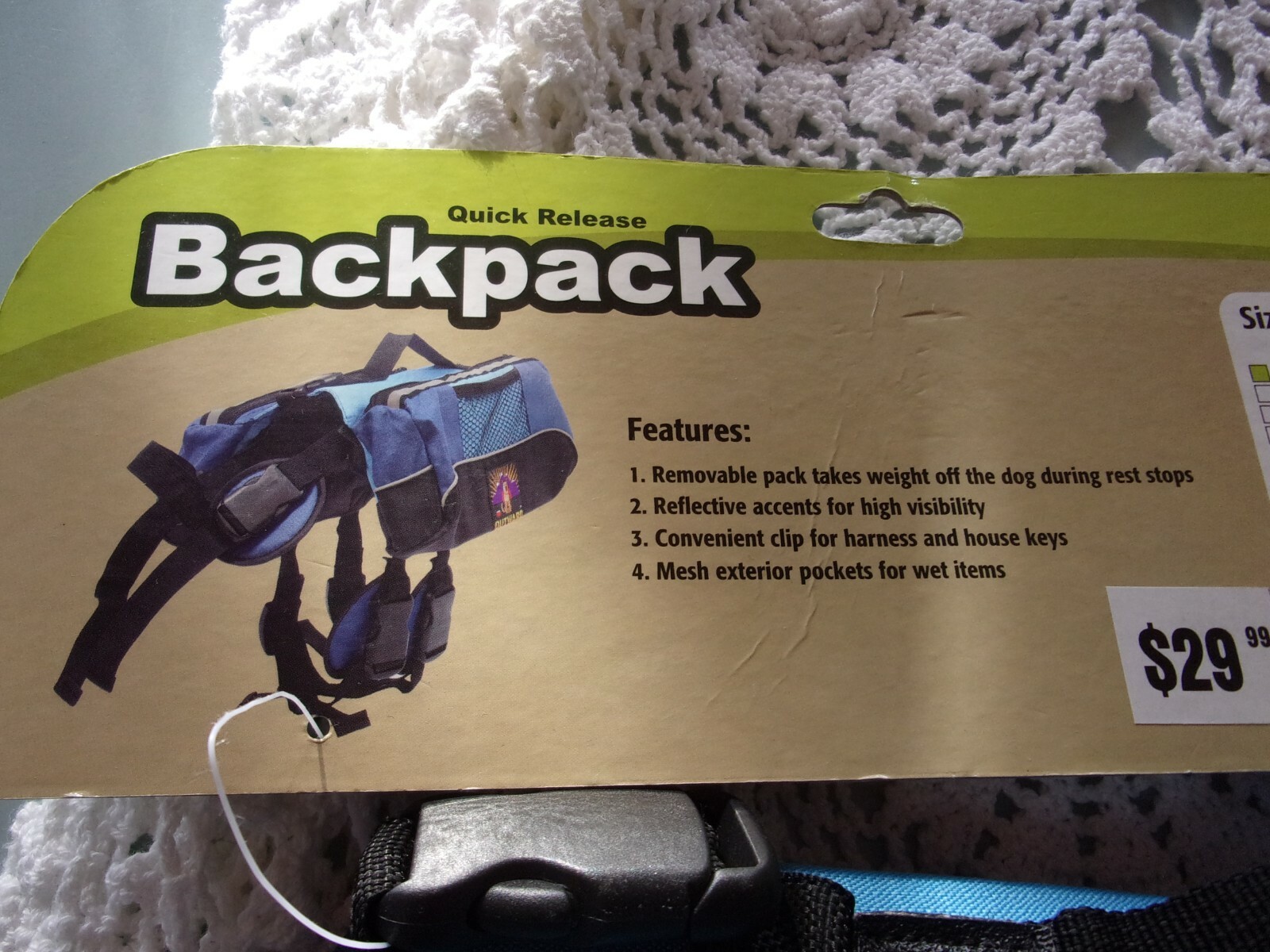 Kyjen Outward Hound BACKPACK Quick Release blue small dog saddle bags S ...