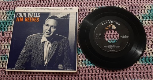 Jim Reeves 45 EP Four Walls 1957 RCA Victor EPA-4062 vg with picture ...