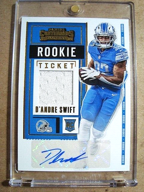 2020 D'Andre Swift Panini Contenders Rookie Autograph Jersey/Patch RC ...
