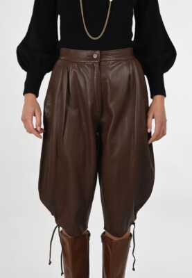 Vintage 1980s Leather Knickerbocker Pants Retro Lederhosen Trousers ...
