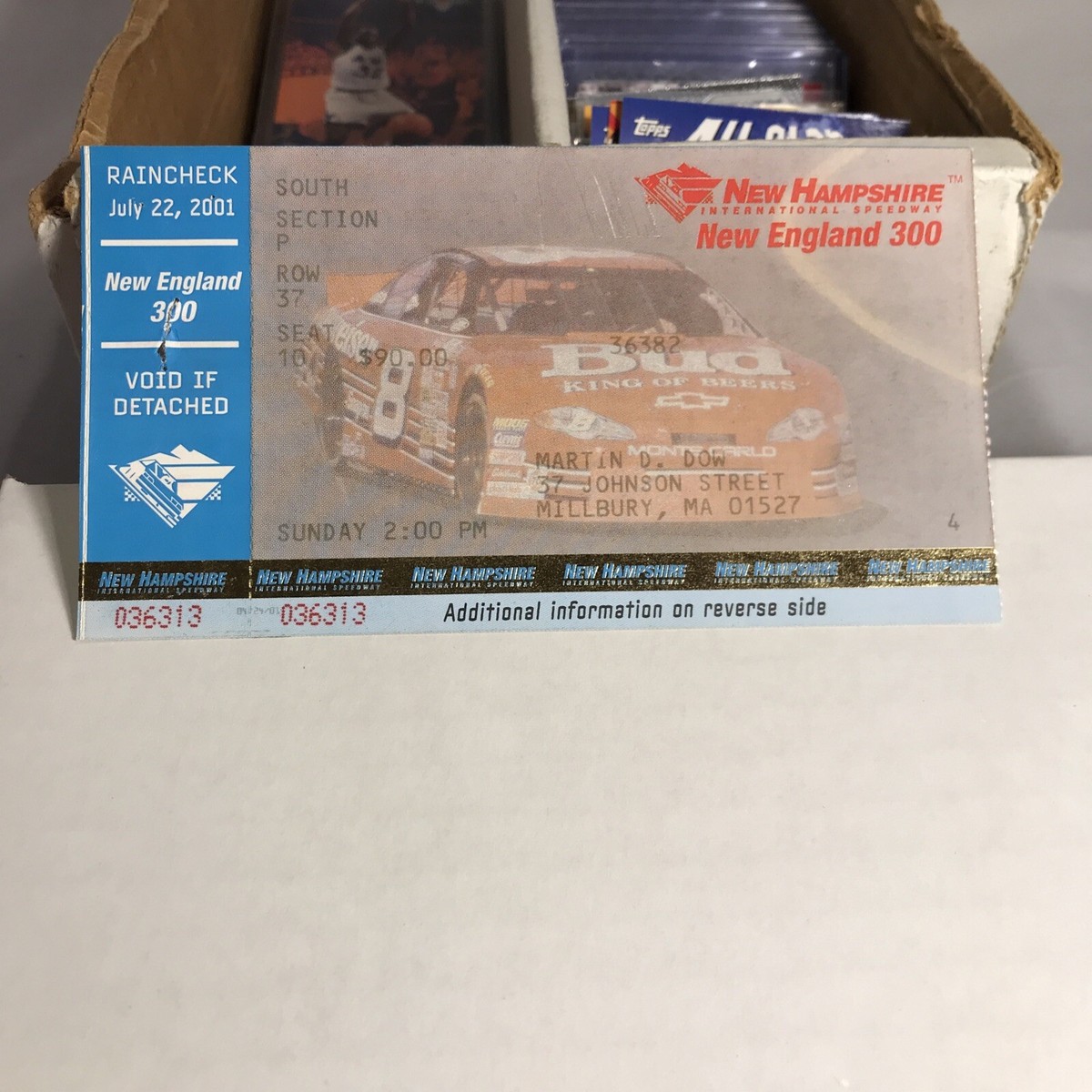 Nascar Ticket Front And Back Nascar Ticket Template Etsy