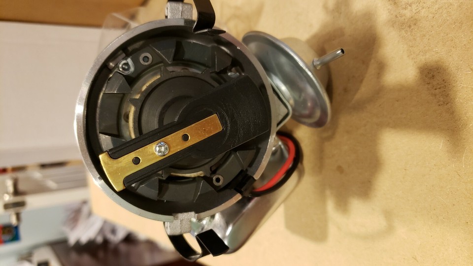 CHEVY 327 350 SMALL FEMALE CAP HEI DISTRIBUTOR +45K COIL+ BLACK 8.5mm ...