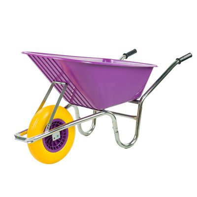 KCT 110L PURPLE WHEELBARROW - GARDEN BUILDERS HEAVY DUTY WITH ...