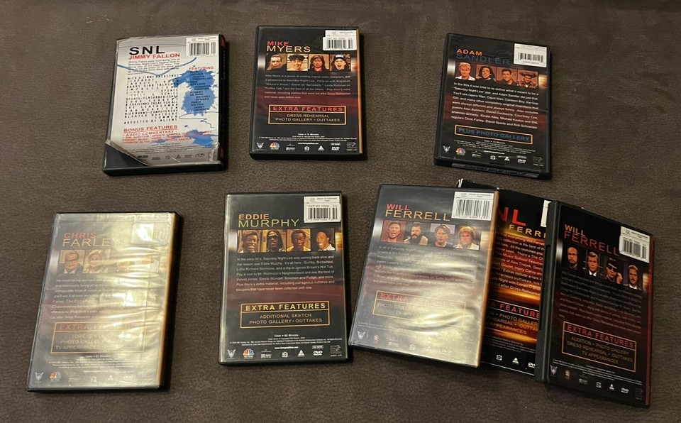 Lot Of 6 SNL BEST OF DVDS *Jimmy, Chris Farley, Eddie Murphy, Will ...