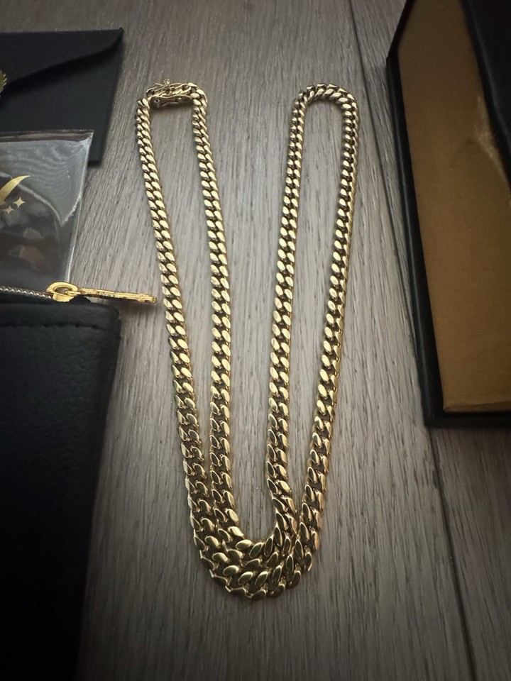 The GLD Shop Cuban Link Chain in Yellow Gold - 5mm 24” 18k Gold Plated ...