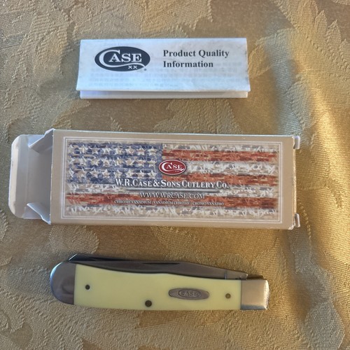 Case XX 3254 CV Trapper Knife Yellow Made In USA | eBay