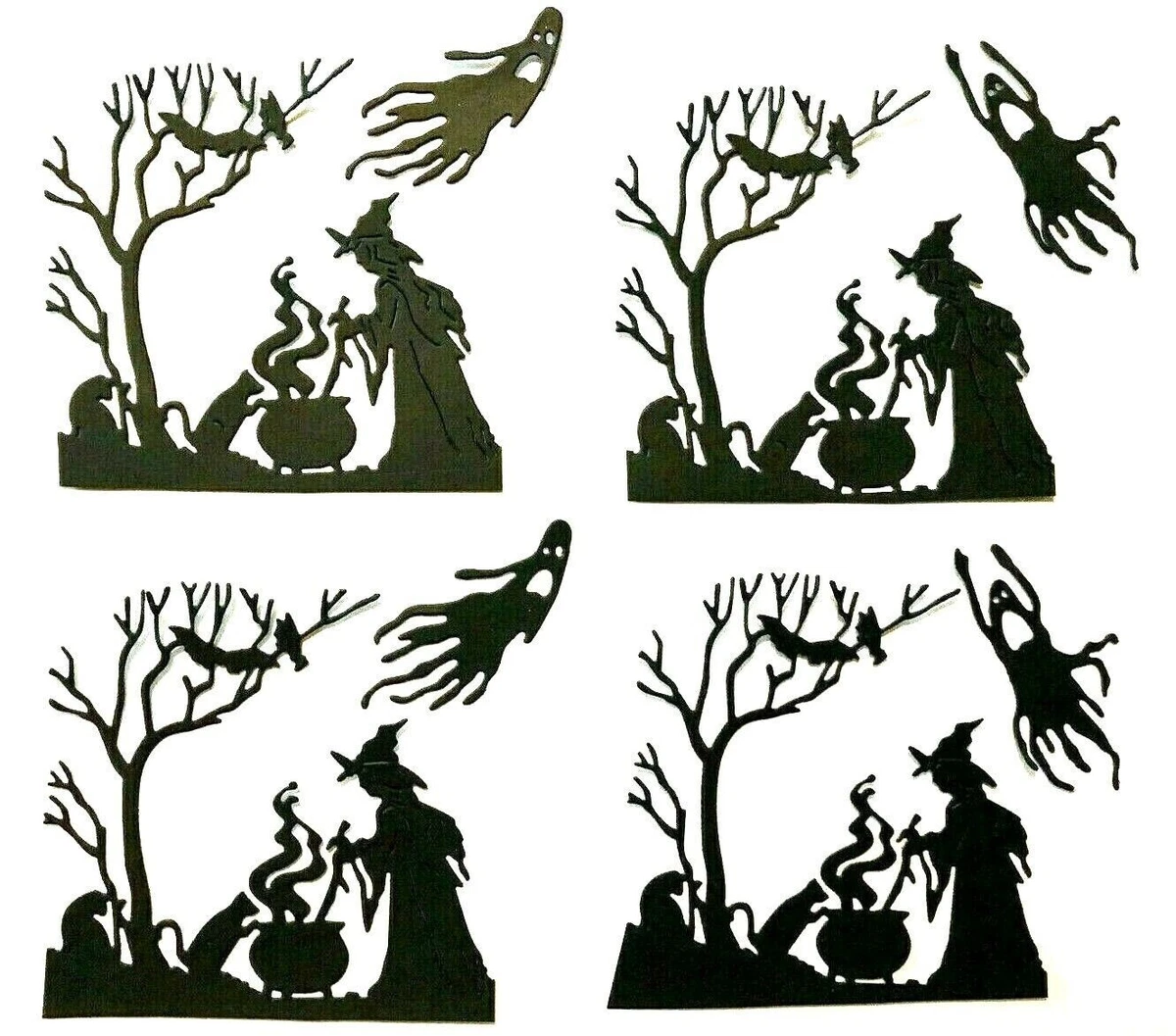 Witch Stirring Cauldron Silhouette