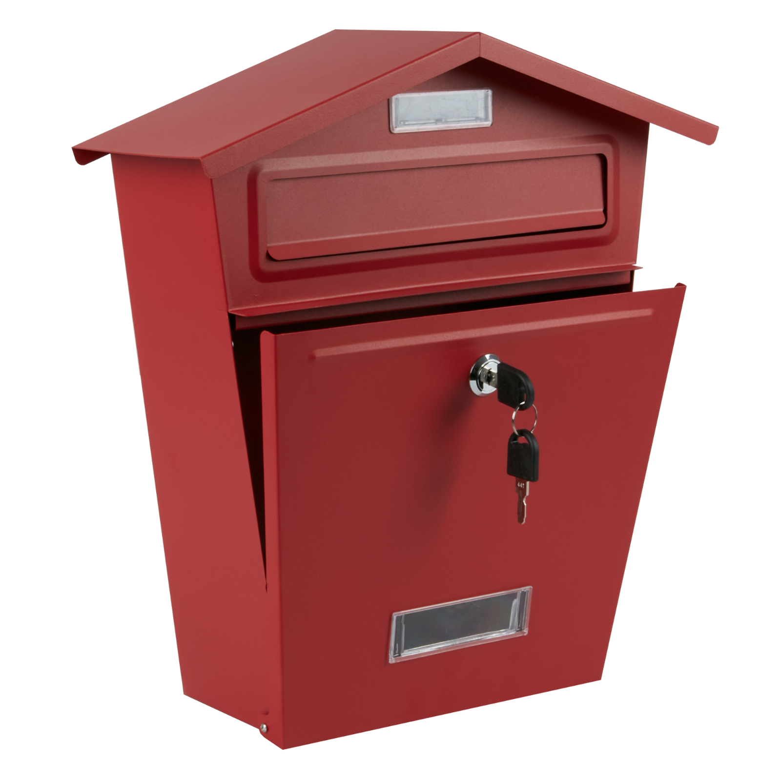 NEW LARGE OUTDOOR STEEL POST BOX POSTBOX LOCKABLE LETTER MAIL WALL ...