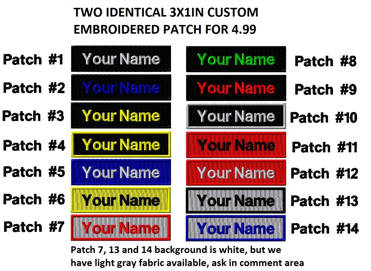 "LOVE IT", TWO IDENTICAL CUSTOM EMBROIDERED NAME TAG 3IN X 1IN SIZE | eBay