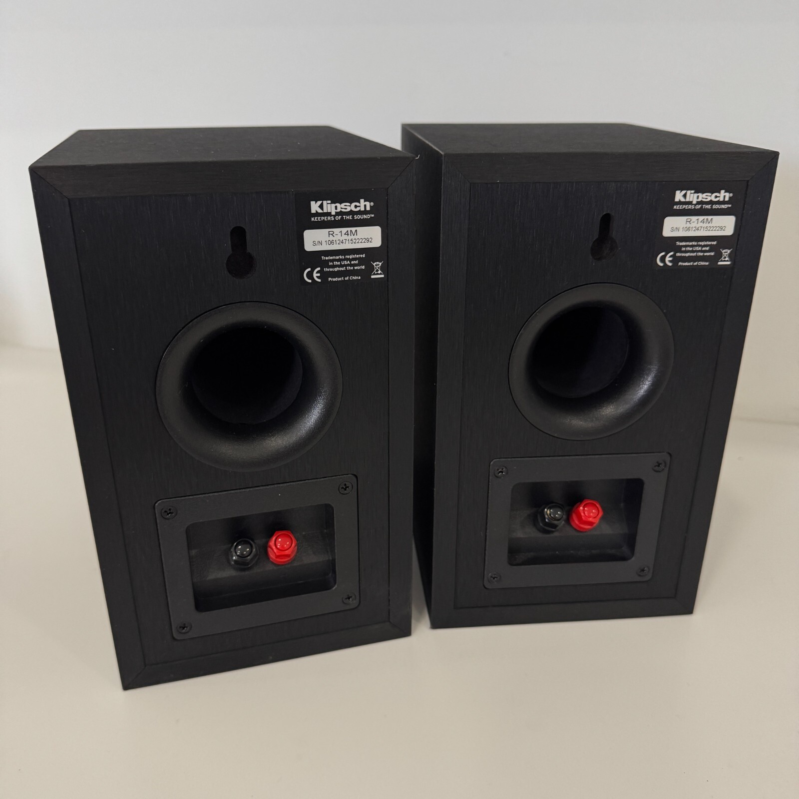 Klipsch R-14M Bookshelf Speakers Pair Loud Bass Black 50W 8Ohm EUC ...