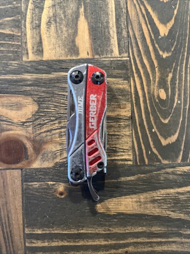 Gerber Dime Red Multi Tool Keychain Carry Knife Used Multiple Available ...