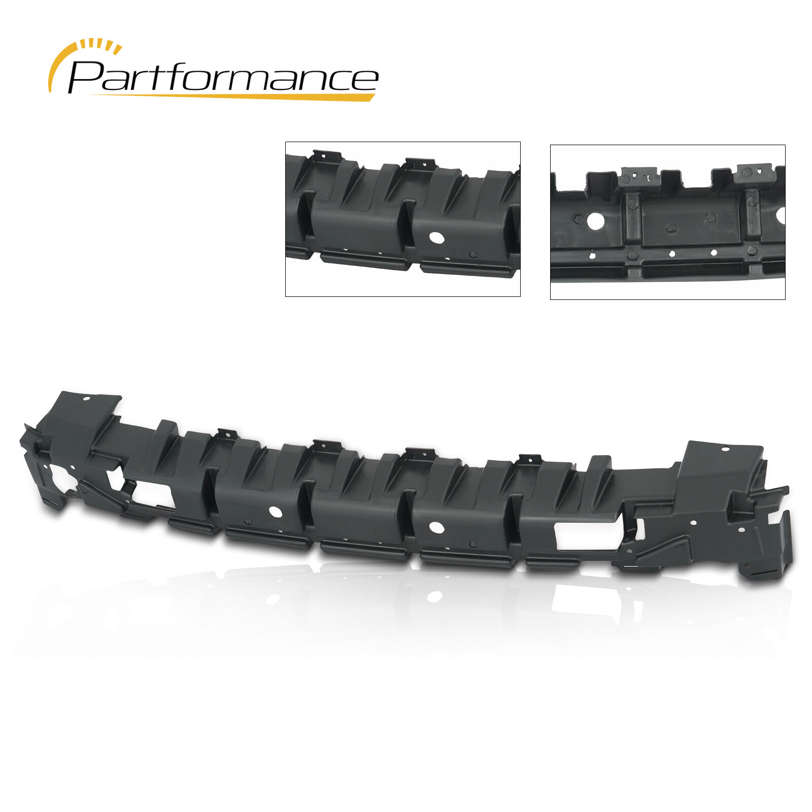 Black Front Bumper Impact Energy Absorber For 2014-2018 Jeep Cherokee ...