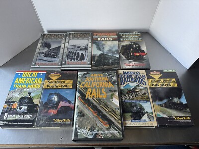 Vintage Railroad Train Collector VHS Tapes Lot Of 9 Pentrex, Iron Horse ...