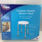 Carex Compact Adjustable Height Bath Stool Shower Seat Aluminum ...