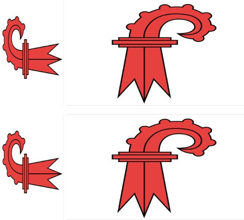 SUISSE Lot 4 Vinyl Stiker autocollant Drapeau flag Canton of Basel ...