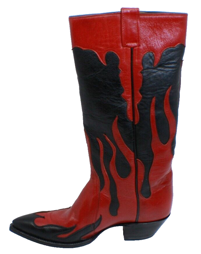 🔥 CABOOTS 1# OF A KIND FULL TOOLED RARE EXOTIC WESTERN BOOT 8 D X TOE ...