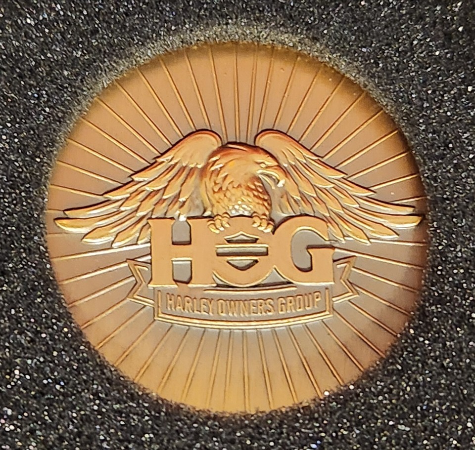 Harley Owners Group Membership Welcome Kit Tin With Patch, Pin And Coin ...