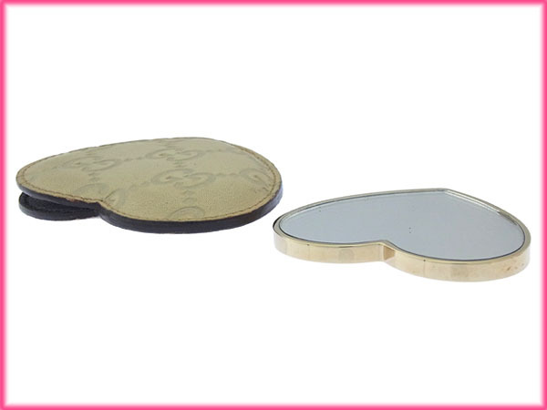 Gucci mirror Beige Gold Woman Authentic Used Y3154 | eBay