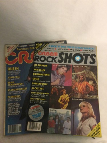 creem magazine lot Of 2 August/fall 1981 Led Zeppelin Queen Judas ...