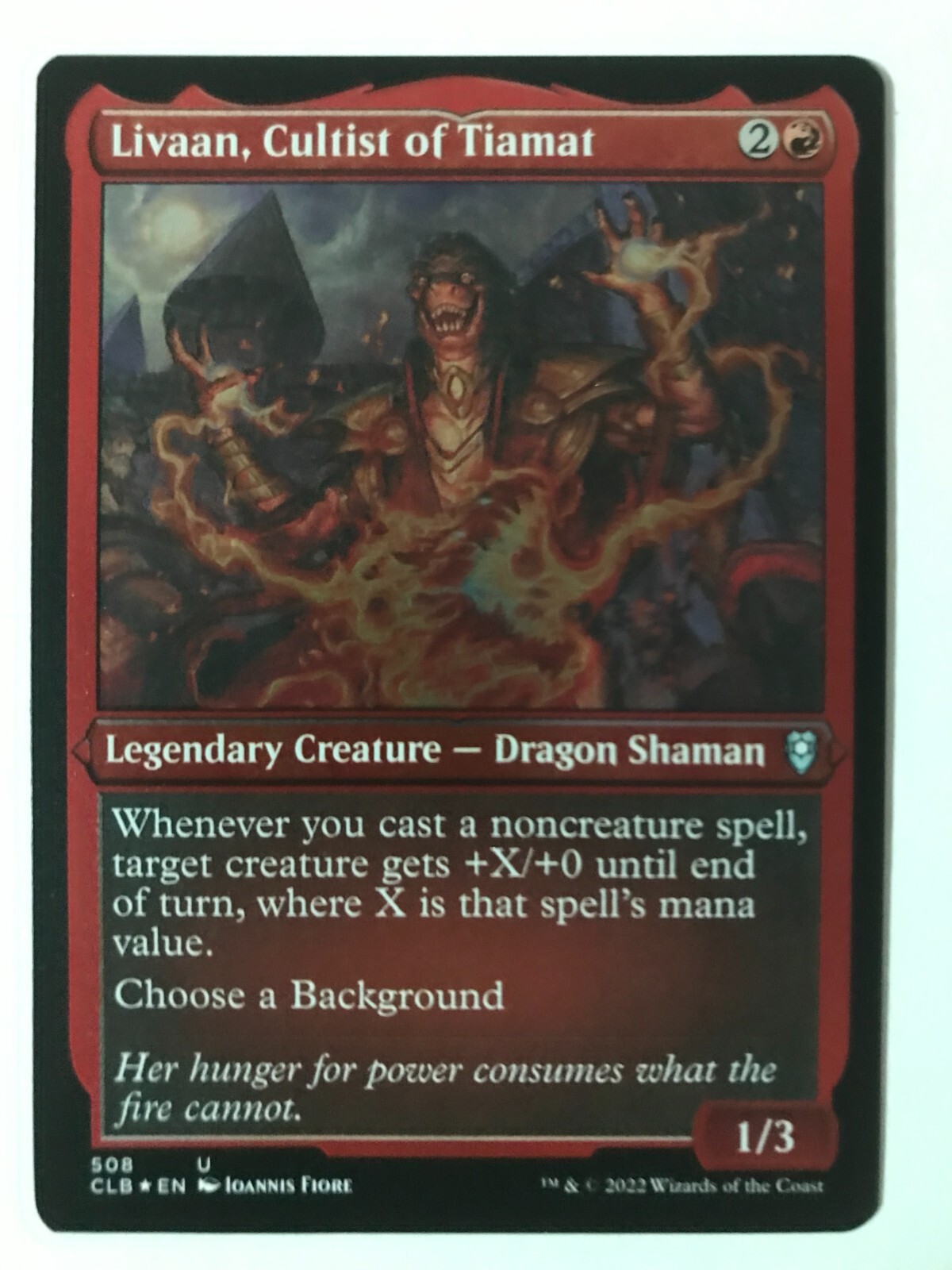 *foil etched LIVAAN CULTIST OF TIAMAT Commander Baldurs Gate MTG Magic ...