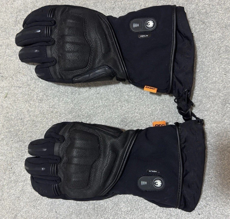 Merlin Curborough Heated Motorcycle Gloves - Black Medium | eBay UK