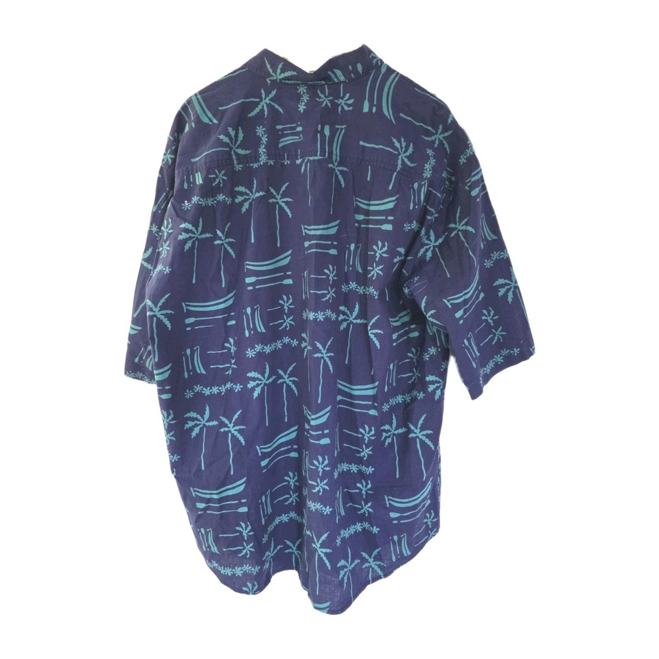 Back East Shirt Mens XXL Blue Short Sleeve Button Up Pocket Casual ...