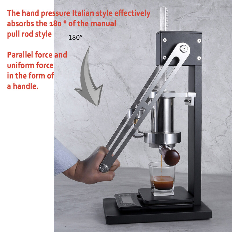 15 Bar Hand Press Espresso Coffee Maker Manual Push Type Machine ...